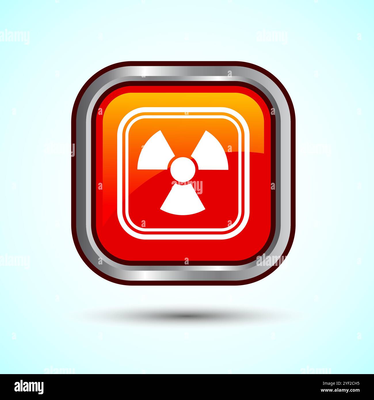Radiation icon design illustration, Biological hazard icon, Button ...