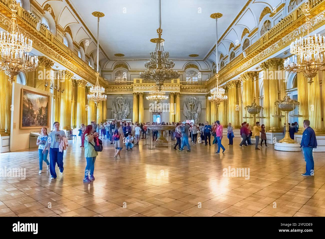 ST. PETERSBURG, RUSSIA - AUGUST 27: Armorial Hall, interior of the ...