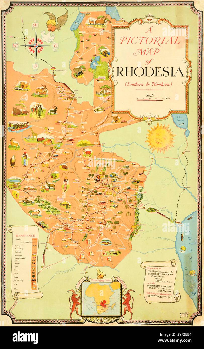 Old rhodesia maps hi-res stock photography and images - Alamy