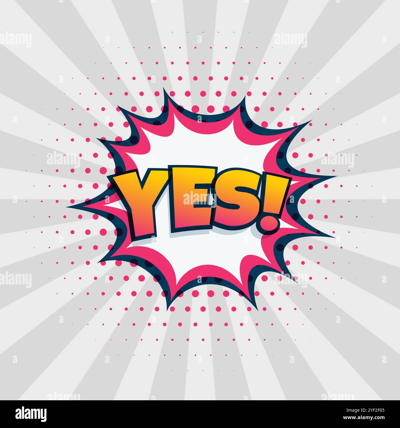 yes chat expression in comic style design Stock Vector Image & Art - Alamy