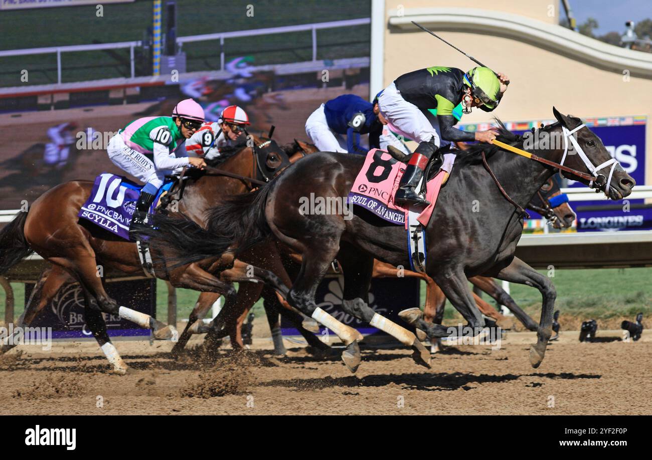 Del Mar, United States. 02nd Nov, 2024. Soul of an Angel ridden by ...