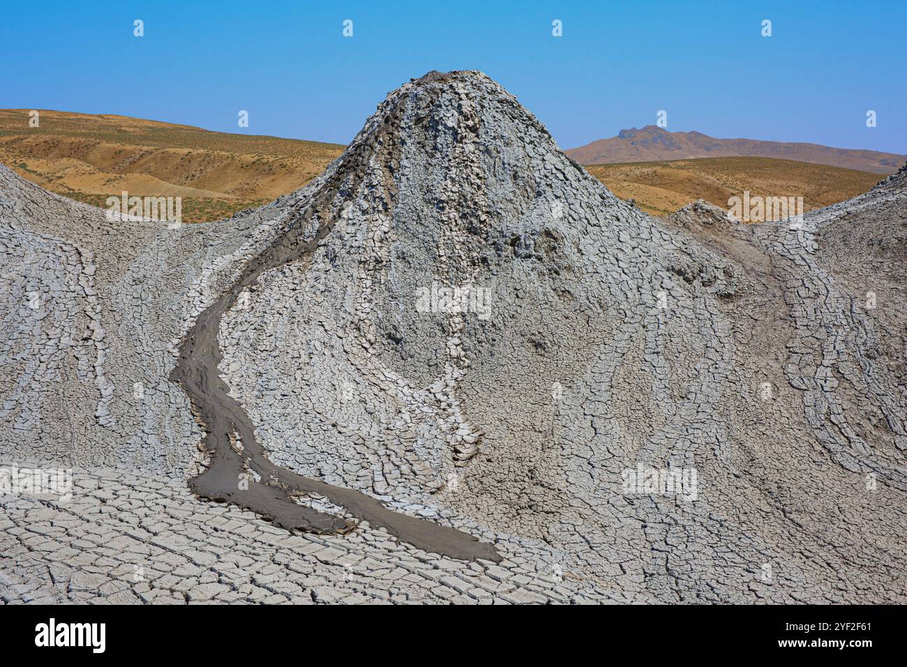 A mud volcano at the Gobustan State Historical and Cultural Reserve approx. 40 miles (64 km ...