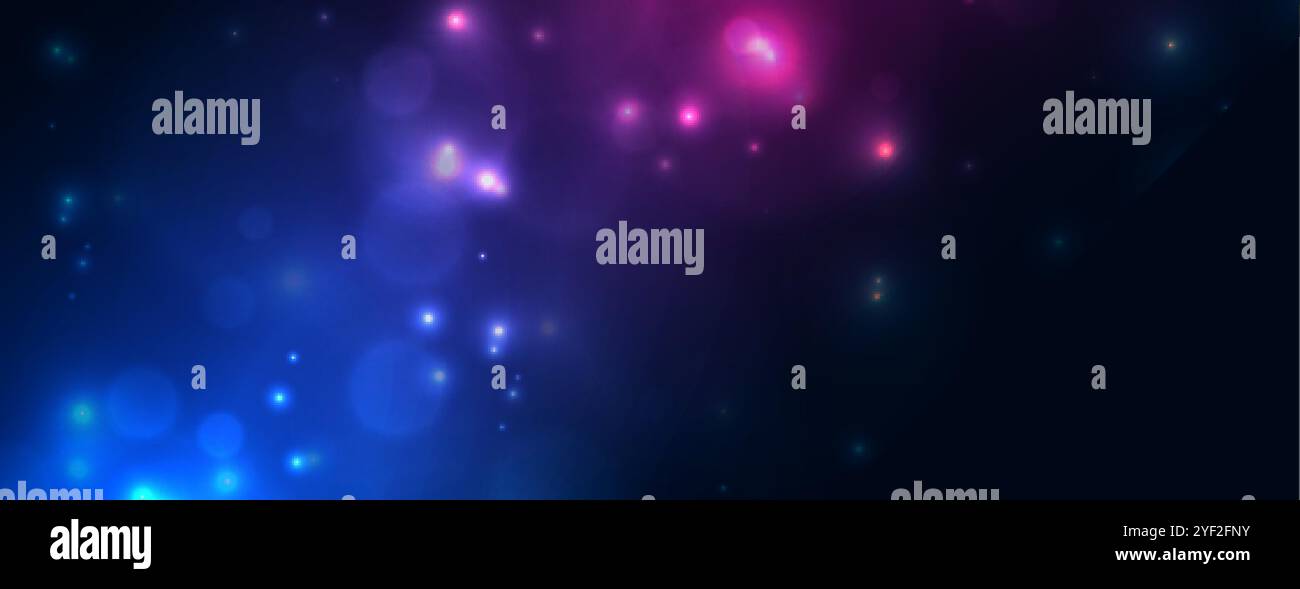 sparkling bokeh light effect banner in two colors Stock Vector Image ...