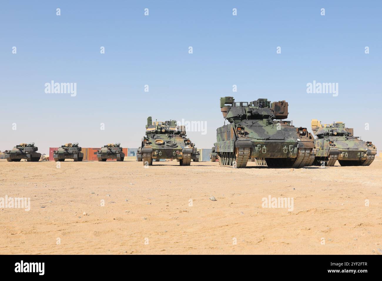 M2A3 Bradley Fighting Vehicles and M1A2 SEPv3 Abrams Main Battle Tanks ...