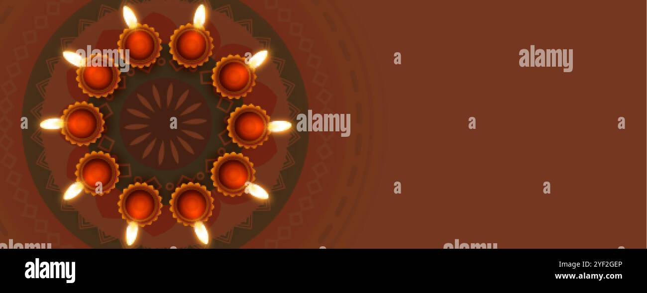 diya and rangoli design for diwali festival Stock Vector Image & Art ...