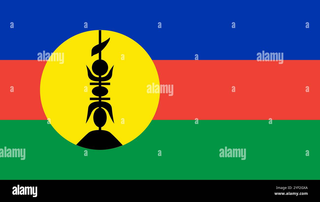 Flag of New Caledonia, 16:9 Format, New Caledonia Flag, Vector Images ...