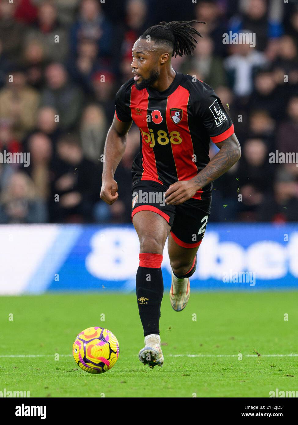 Bournemouth, UK. 02nd Nov, 2024. Bournemouth, England, Nov 2nd 2024 ...