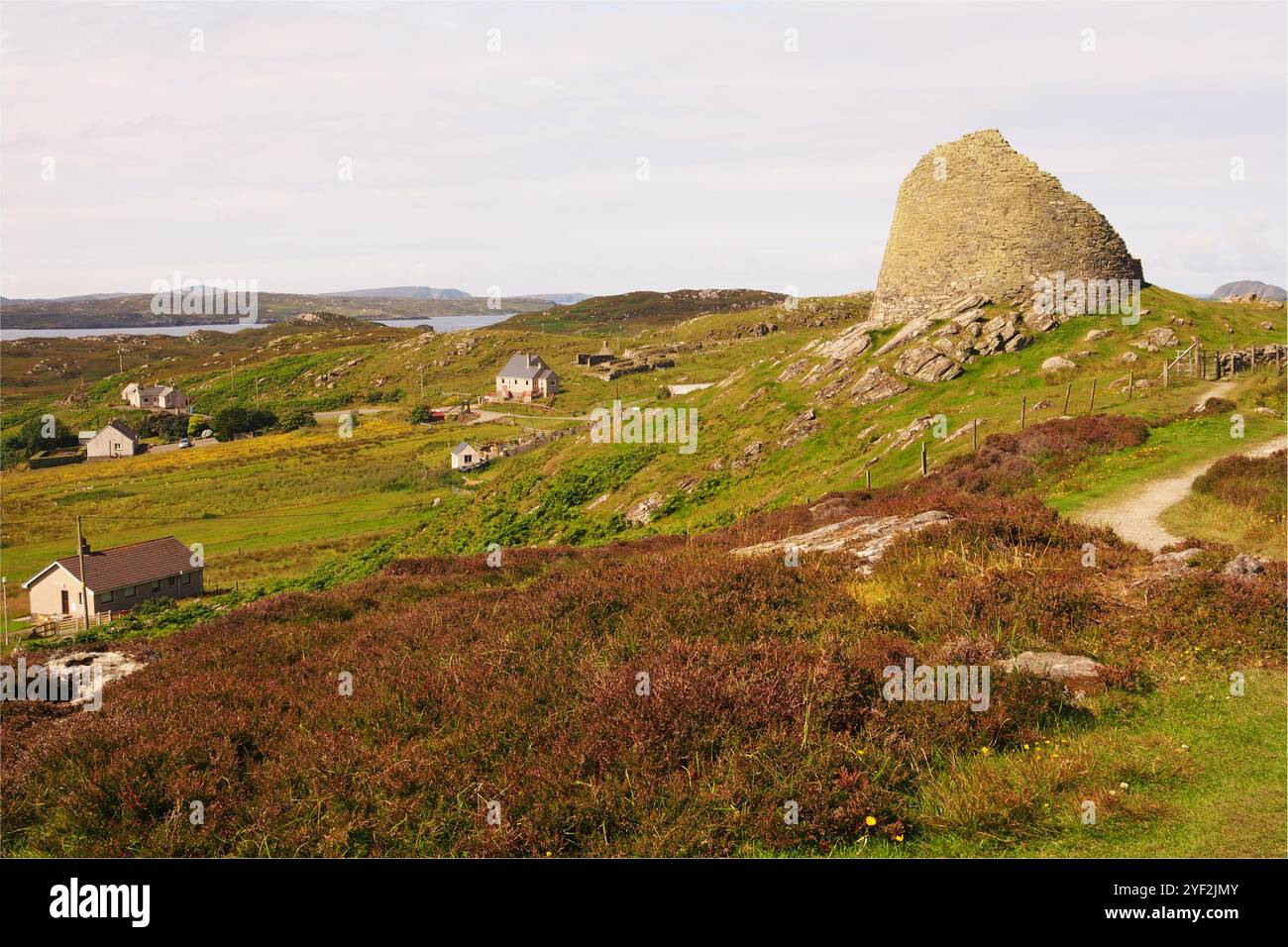 The outside wall of Dun Carloway Broch on the Isle of Lewis, Scotland ...