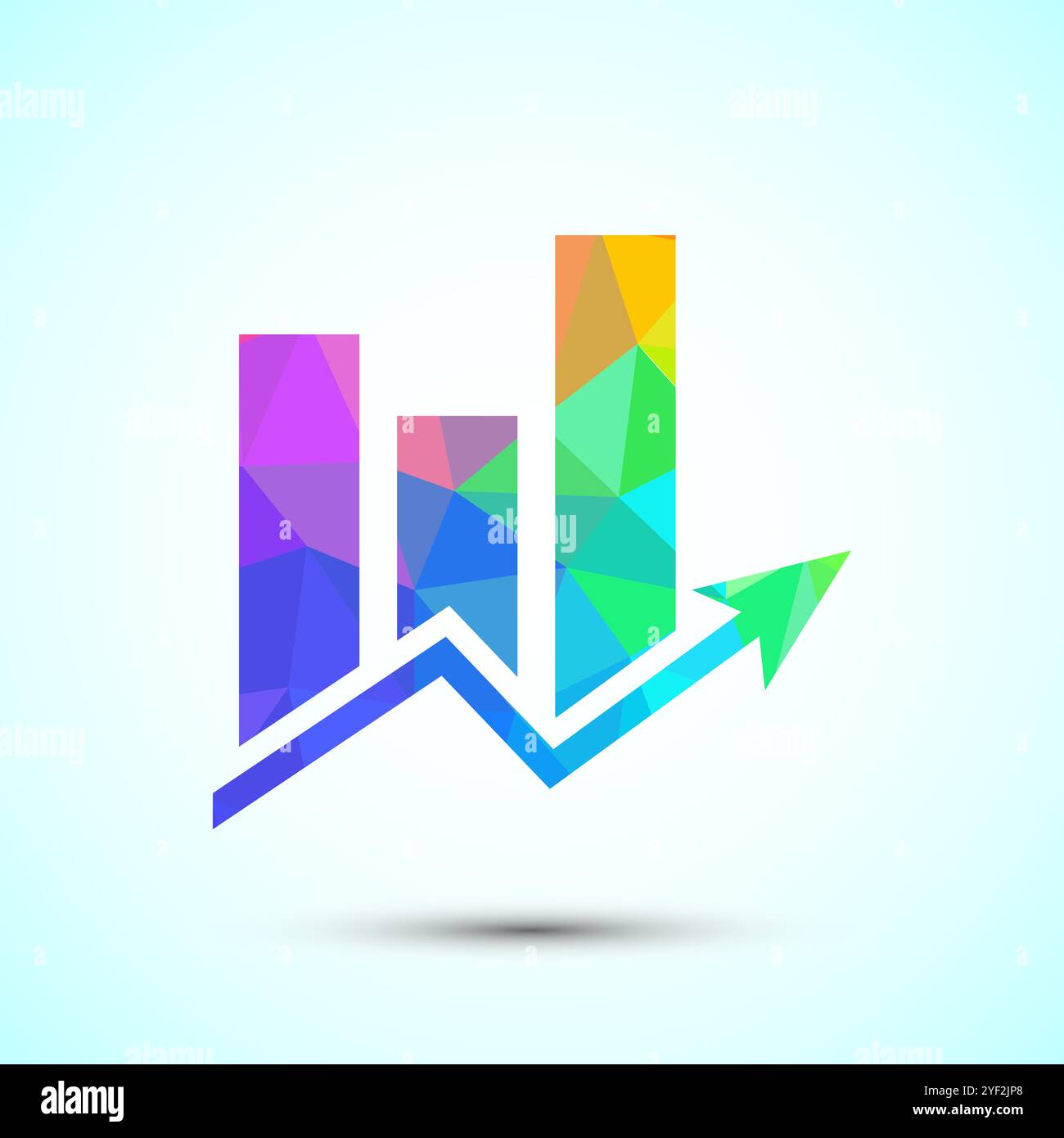 Bar chart logo design illustration, Graph icon, Growth logo sign ...