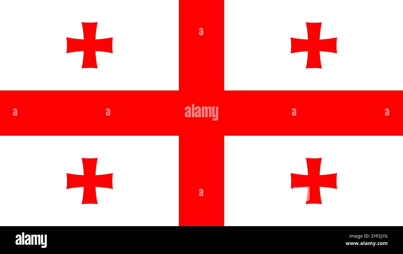 Flag of Georgia, 16:9 Format, Georgia Flag, Vector Images Stock Vector ...