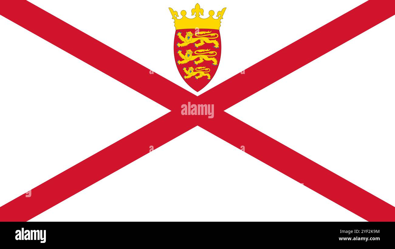 Flag of Jersey, 16:9 Format, Jersey Flag, Vector Images Stock Vector ...