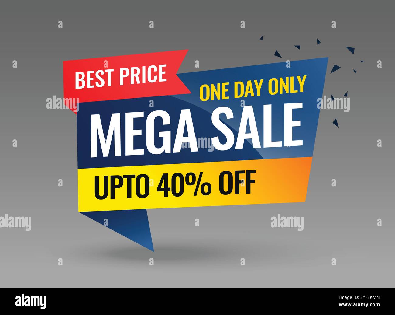 mega sale promotional banner template design Stock Vector Image & Art ...