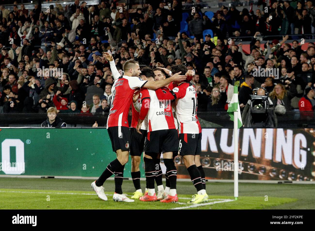 ROTTERDAM - Luka Ivanusec of Feyenoord celebrates the 2-1 during the ...