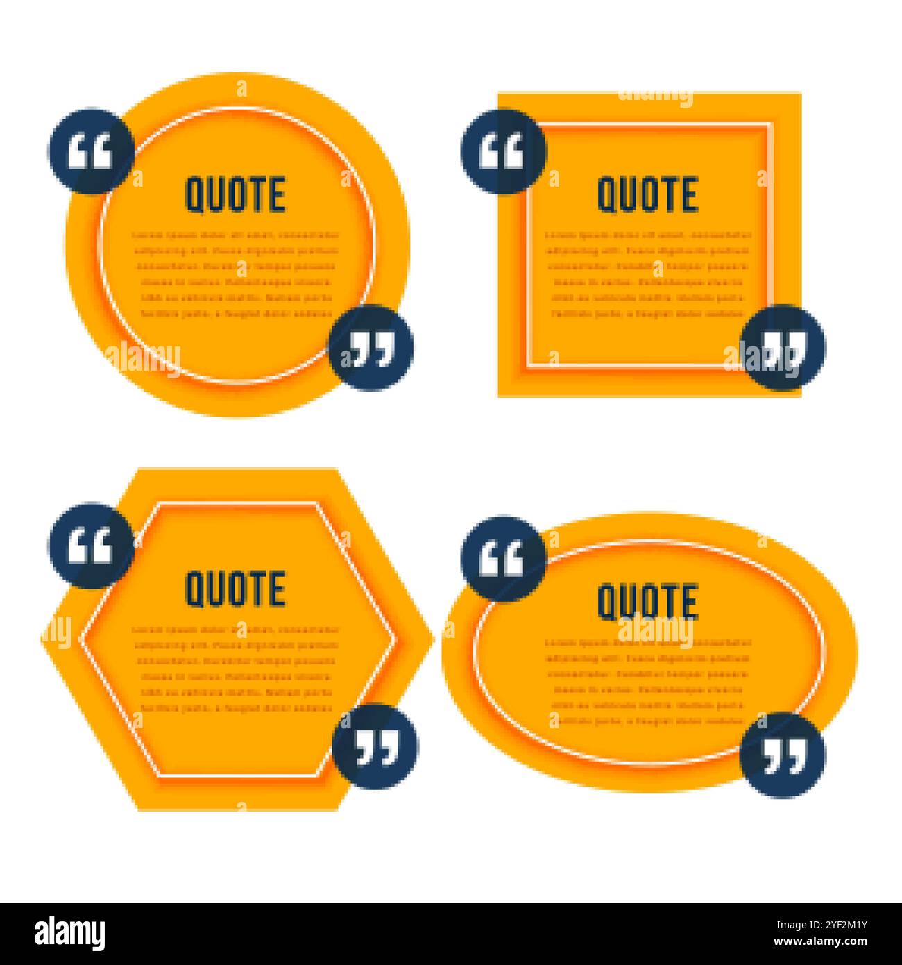 elegant quotation yellow boxes template design Stock Vector Image & Art ...