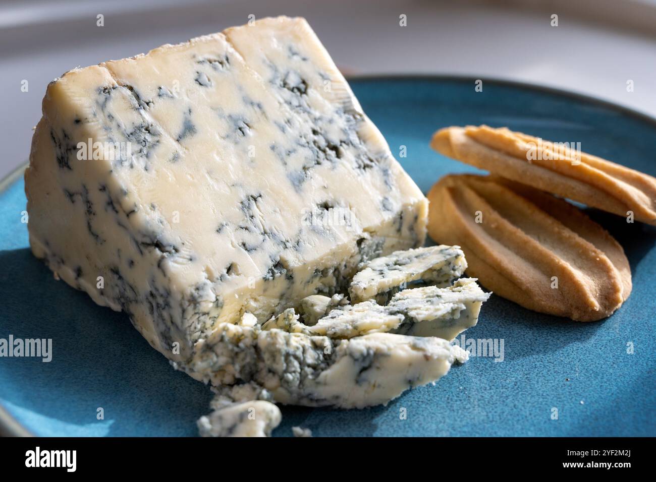 Cheese collection, English cow milk semi-soft, crumbly old stilton blue ...
