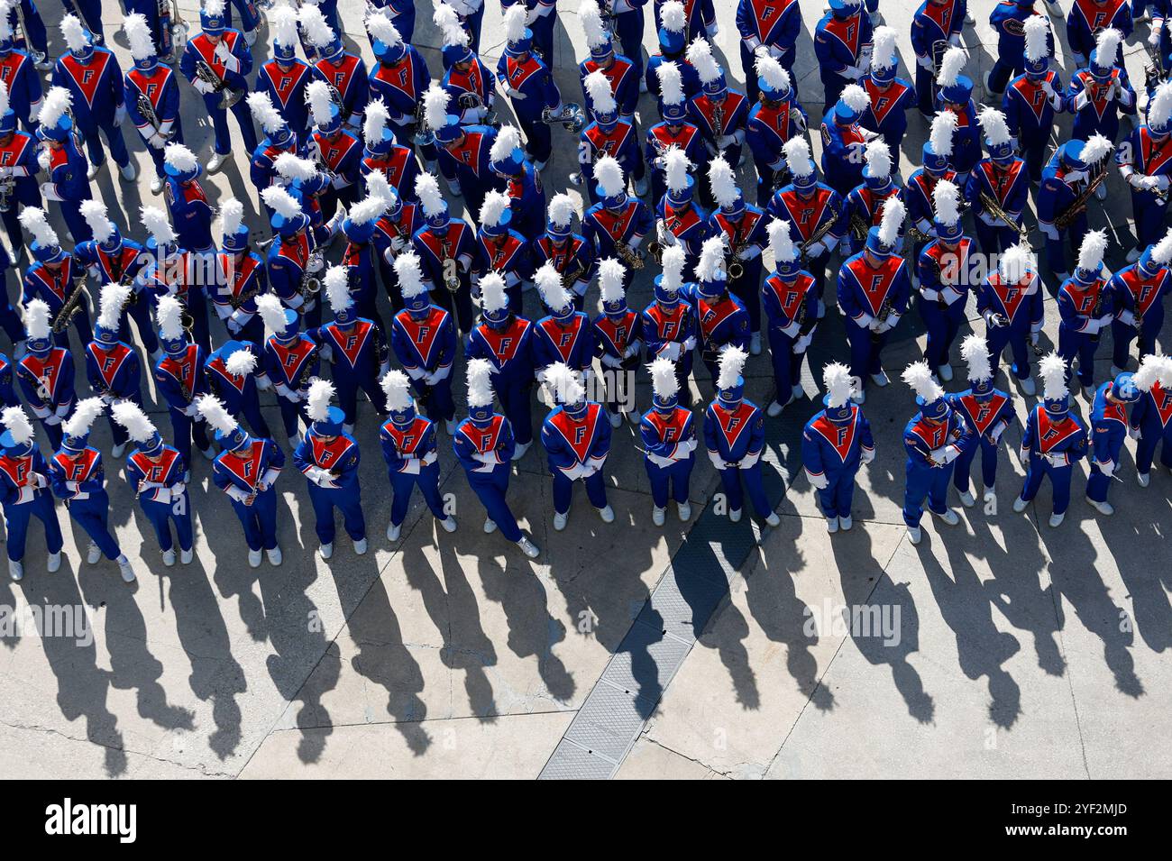 JACKSONVILLE, FL - NOVEMBER 02: Florida Gators band members line up ...