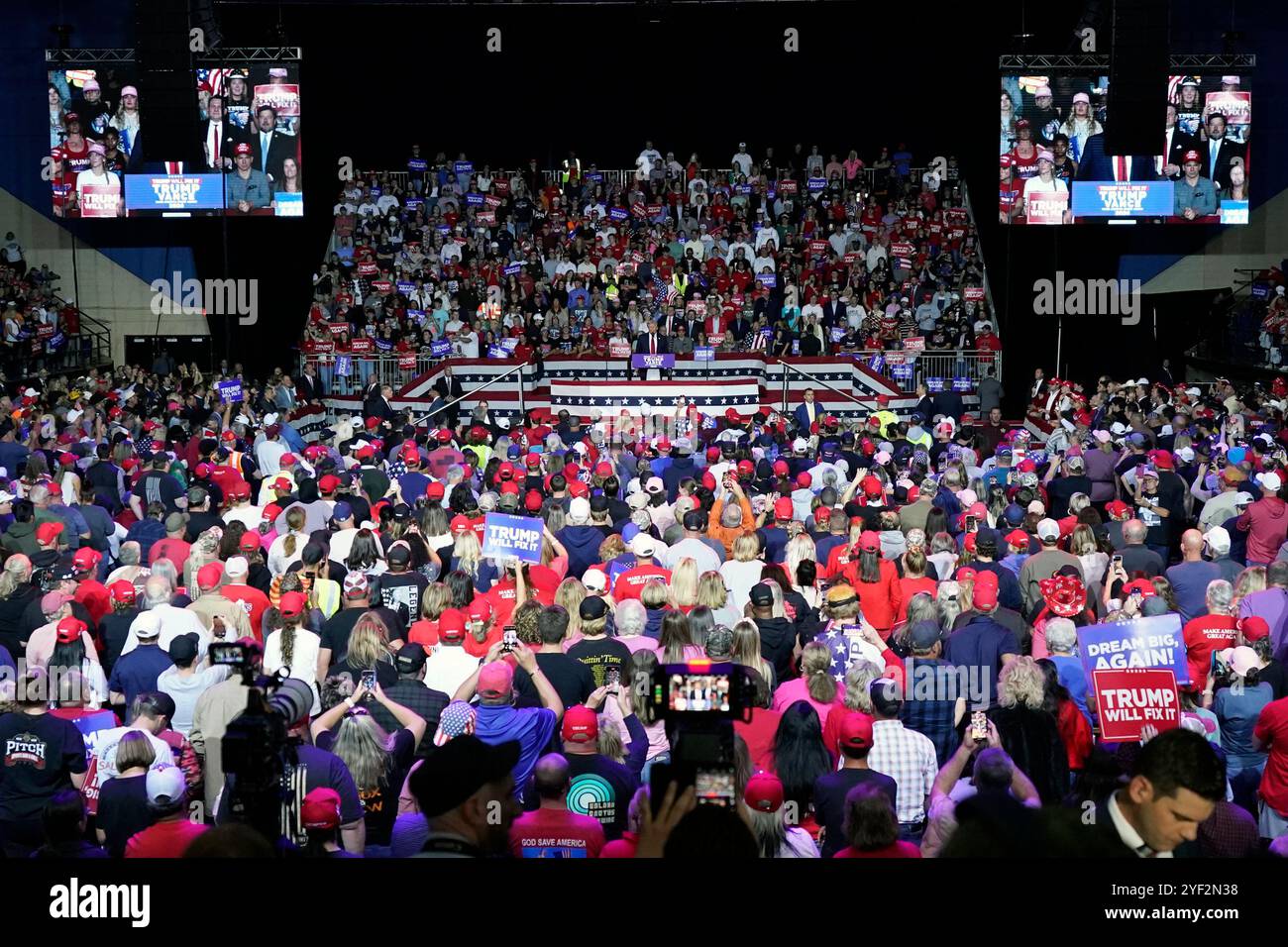 Republican presidential nominee former President Donald Trump, speaks ...