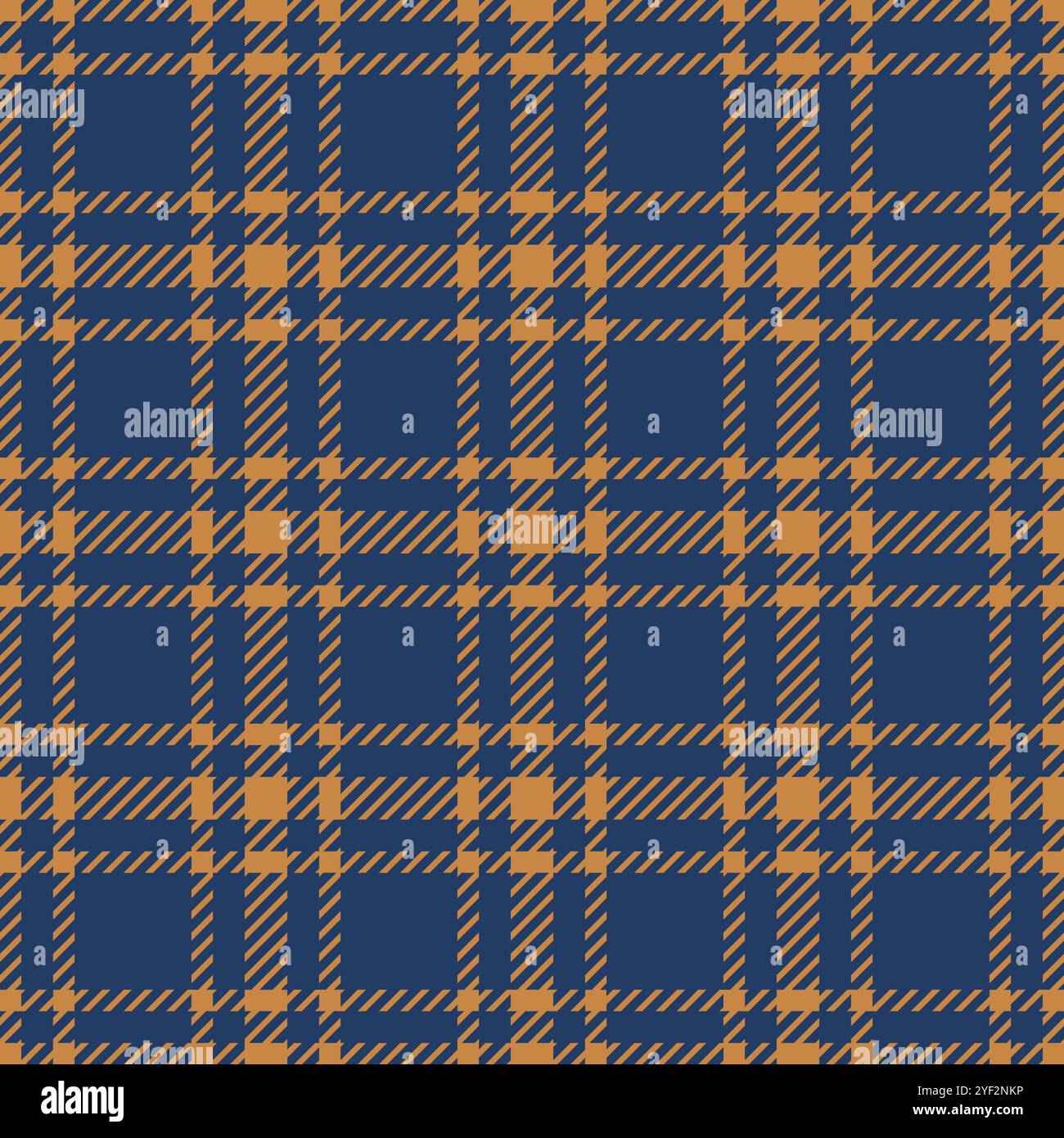 Classic tweed plaid style pattern. Geometric check print in dark blue ...