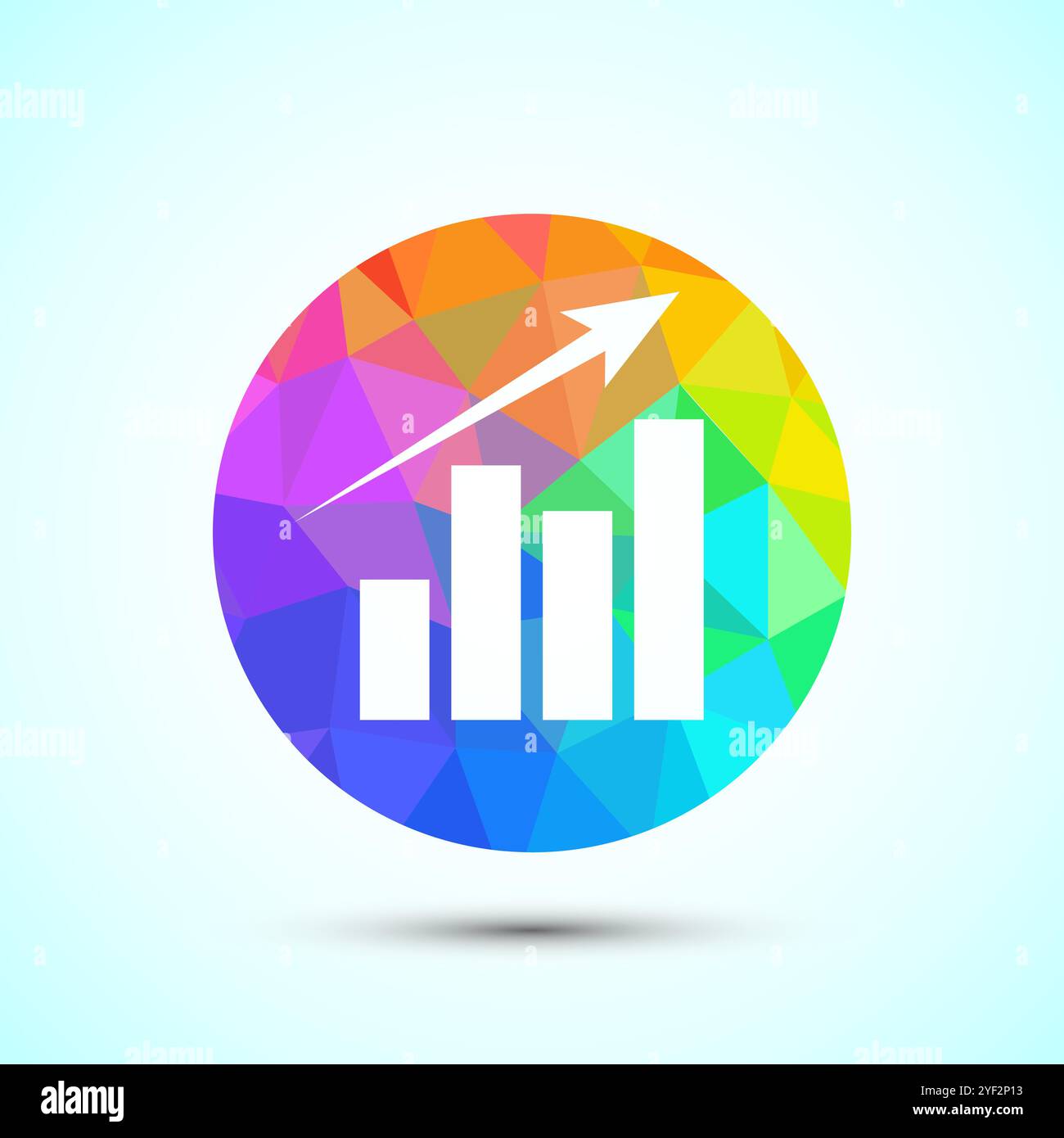 Bar chart logo design illustration, Graph icon, Growth logo sign ...