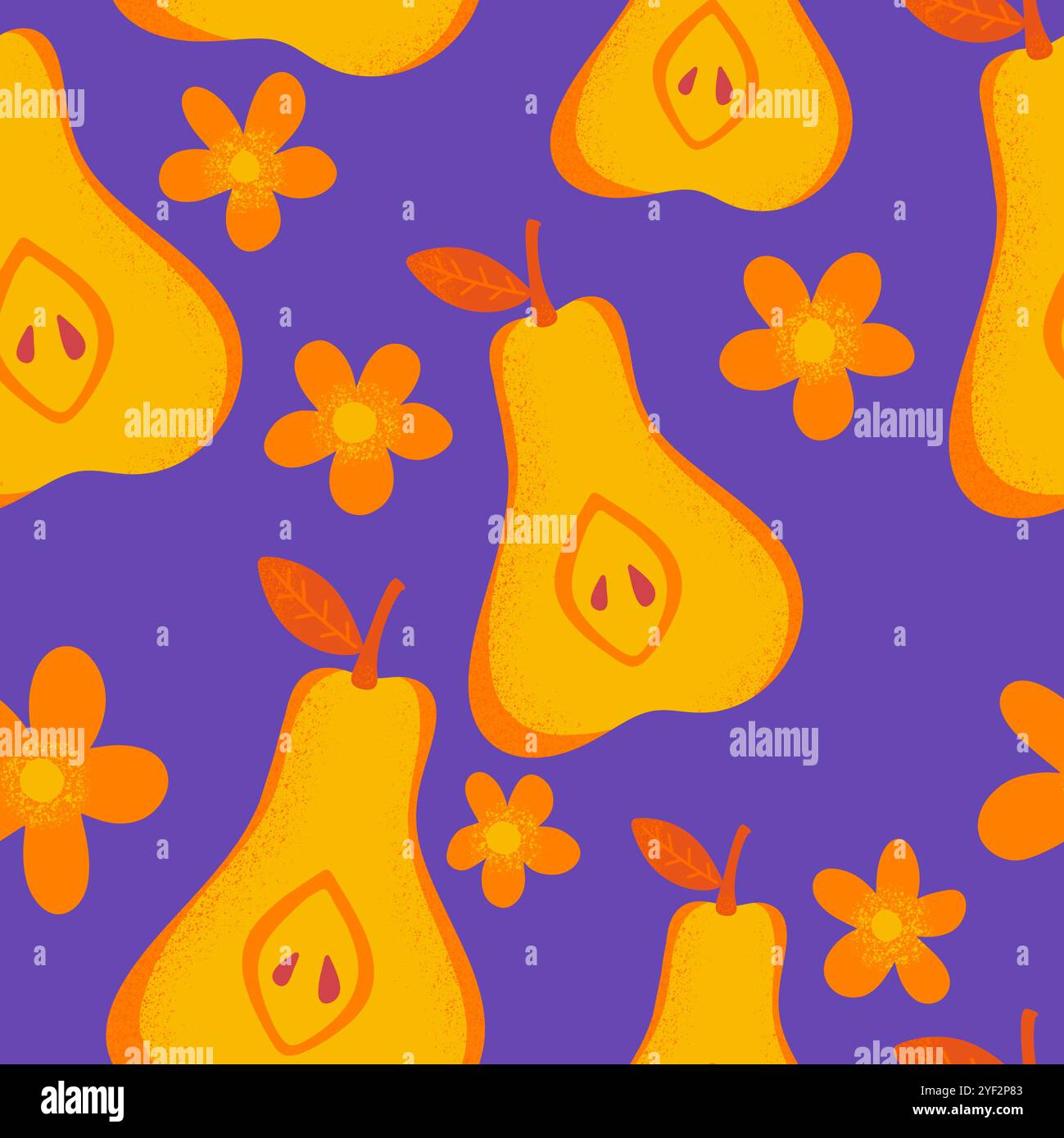 Summer fruit seamless pears pattern for wrapping paper and fabrics and ...