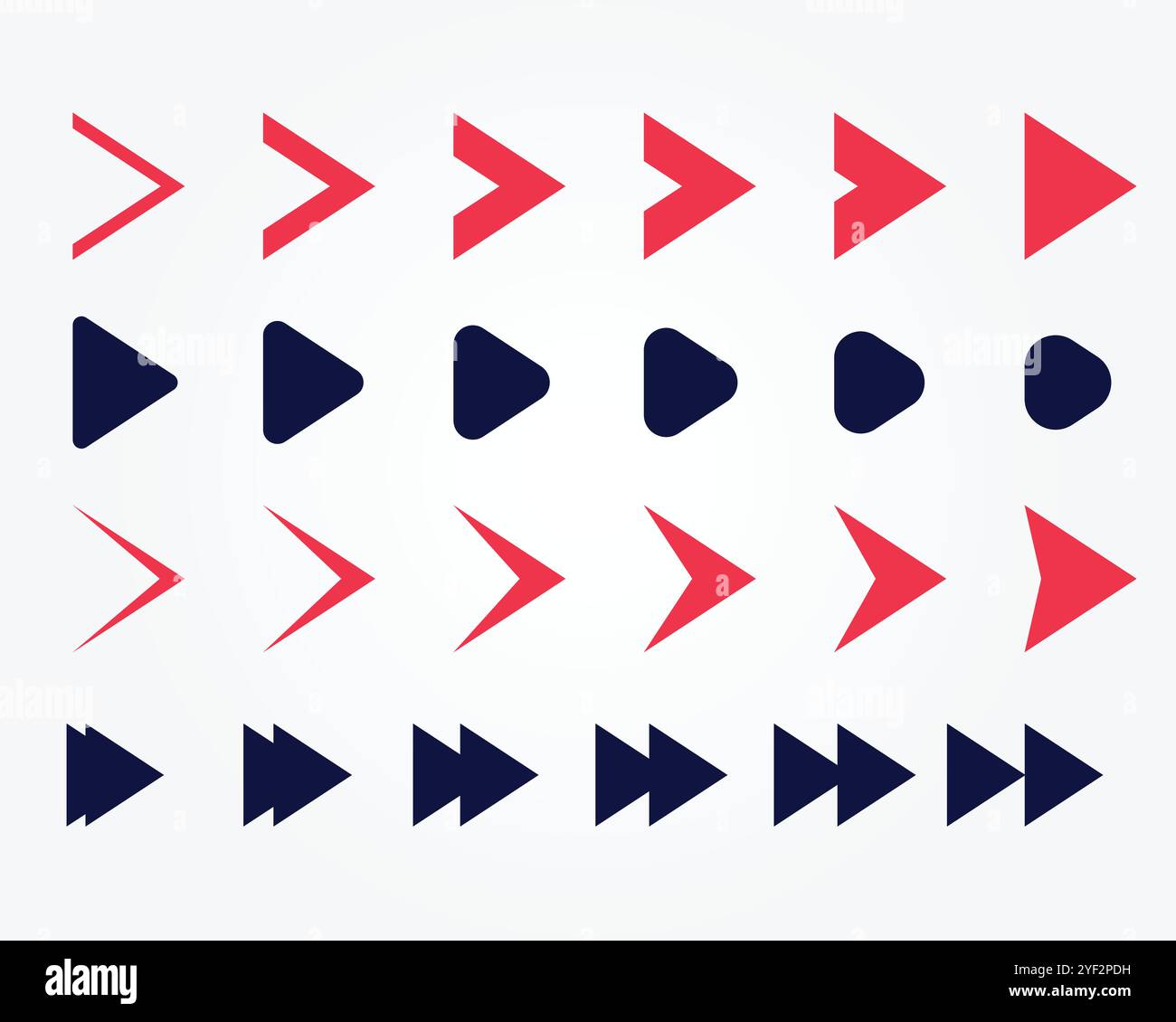 directional arrow pointers set in two colors Stock Vector Image & Art ...