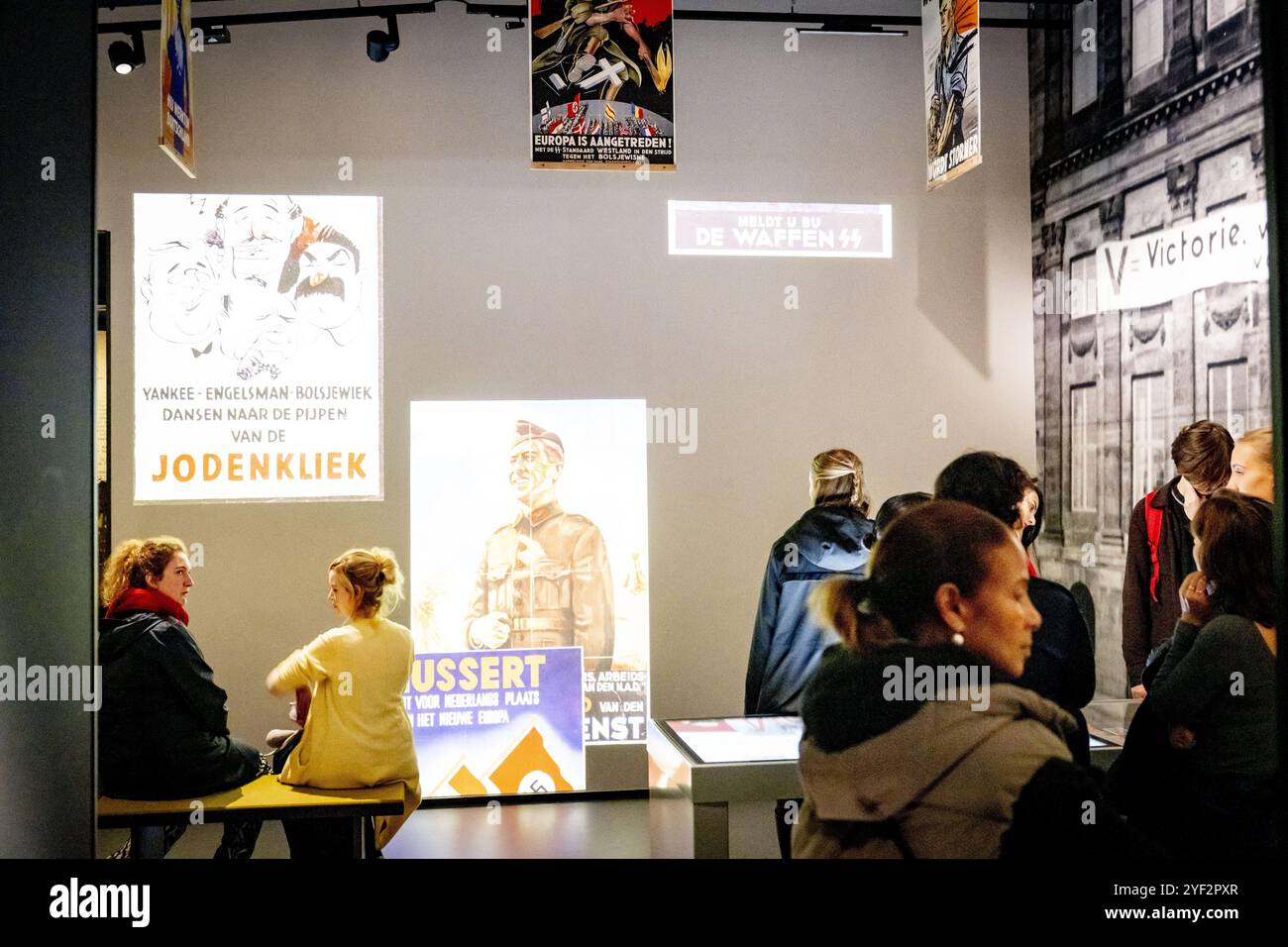 AMSTERDAM - Visitors at the Resistance Museum Amsterdam during Museum ...