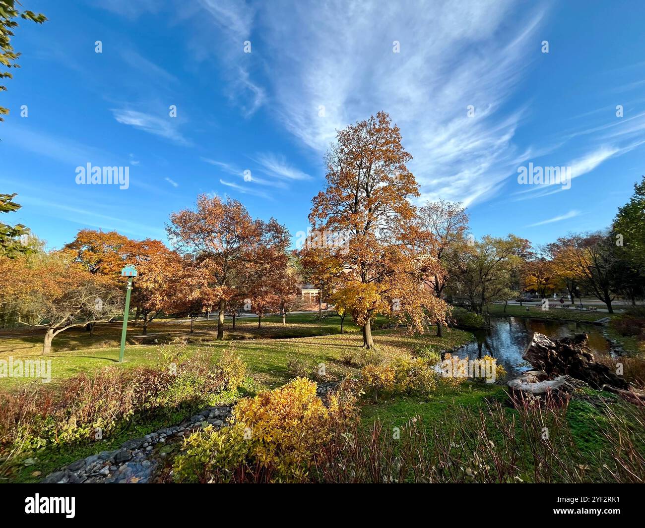Historic Congress Park, Saratoga, New York, USA Stock Photo - Alamy