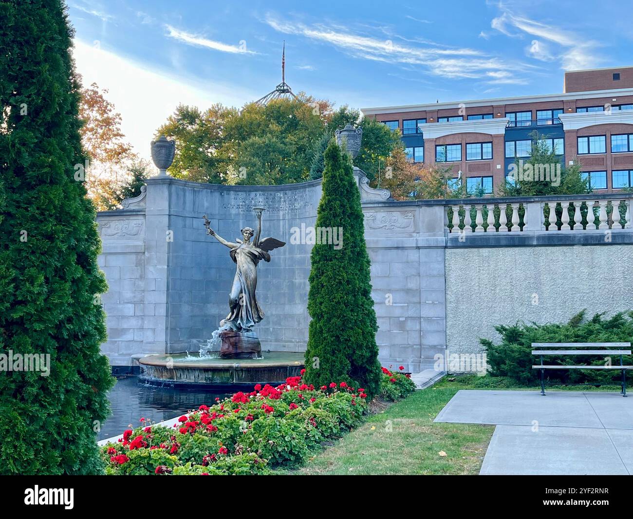 Historic Congress Park, Saratoga, New York, USA Stock Photo - Alamy