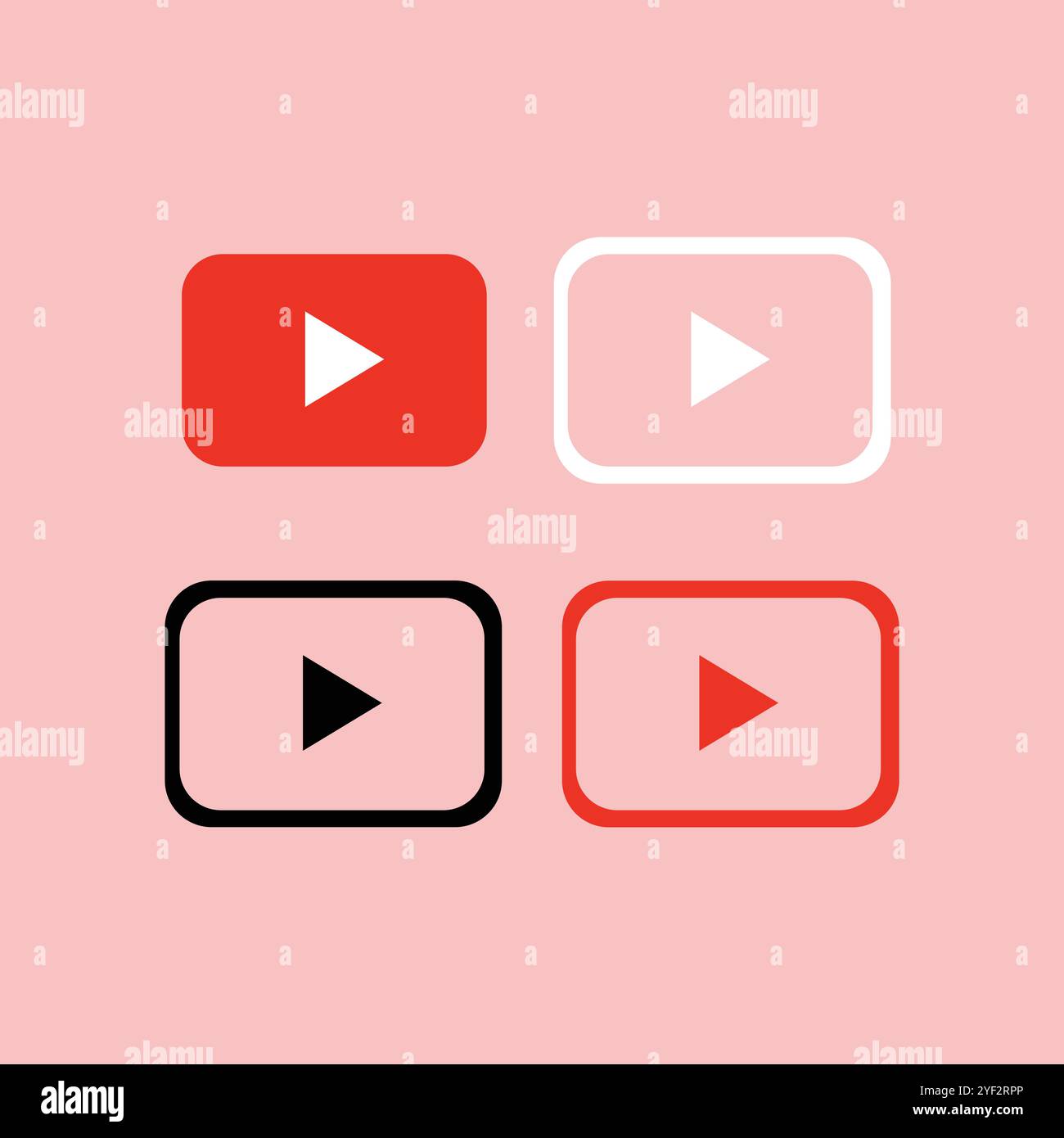 Youtube icon hi-res stock photography and images - Alamy