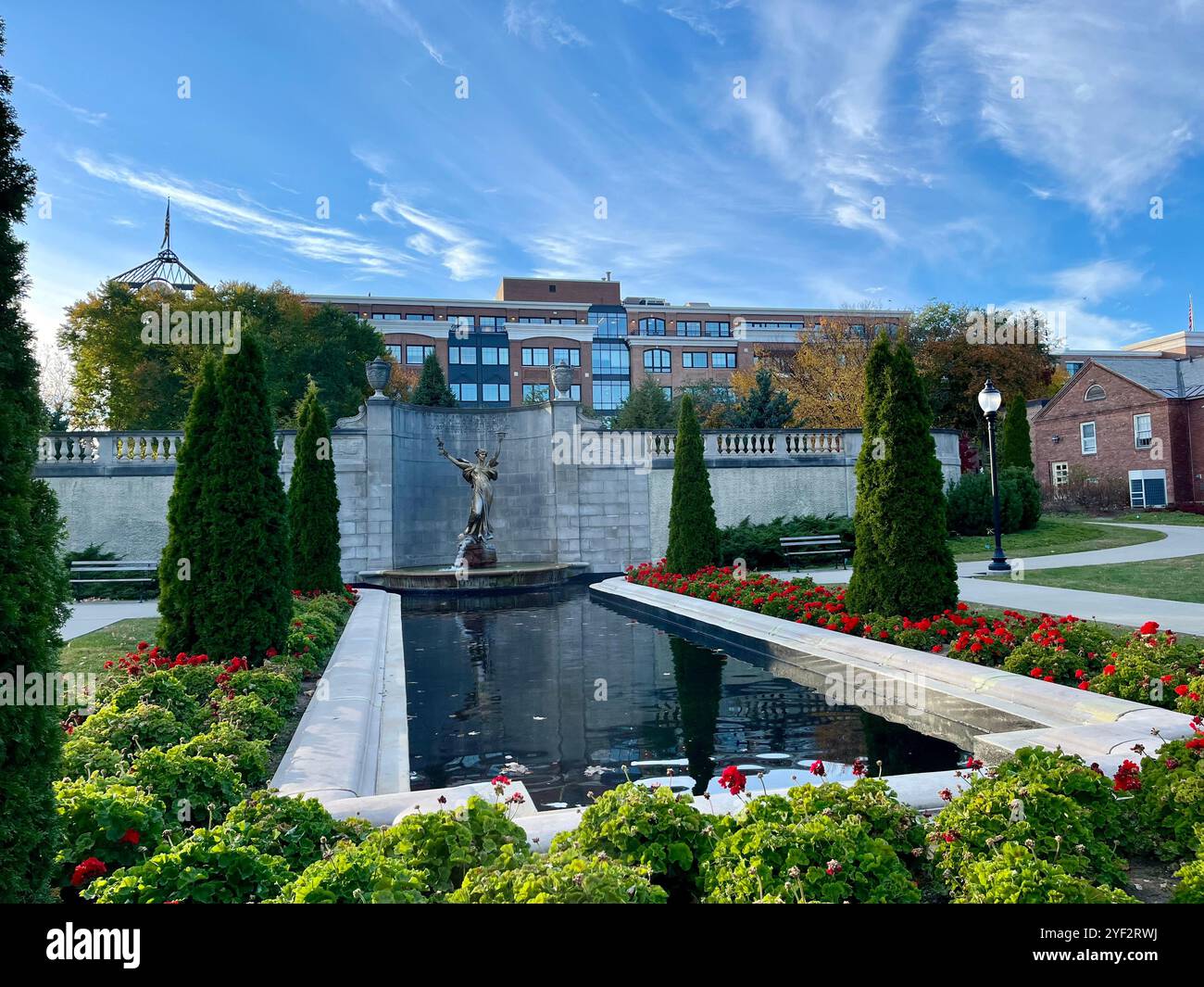Historic Congress Park, Saratoga, New York, USA Stock Photo - Alamy