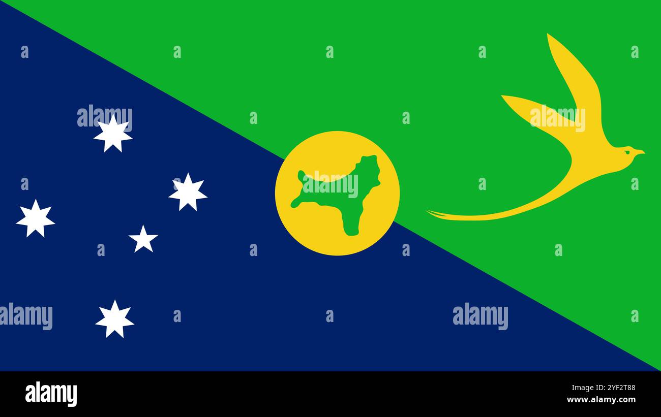 National flag of the christmas island hi-res stock photography and ...