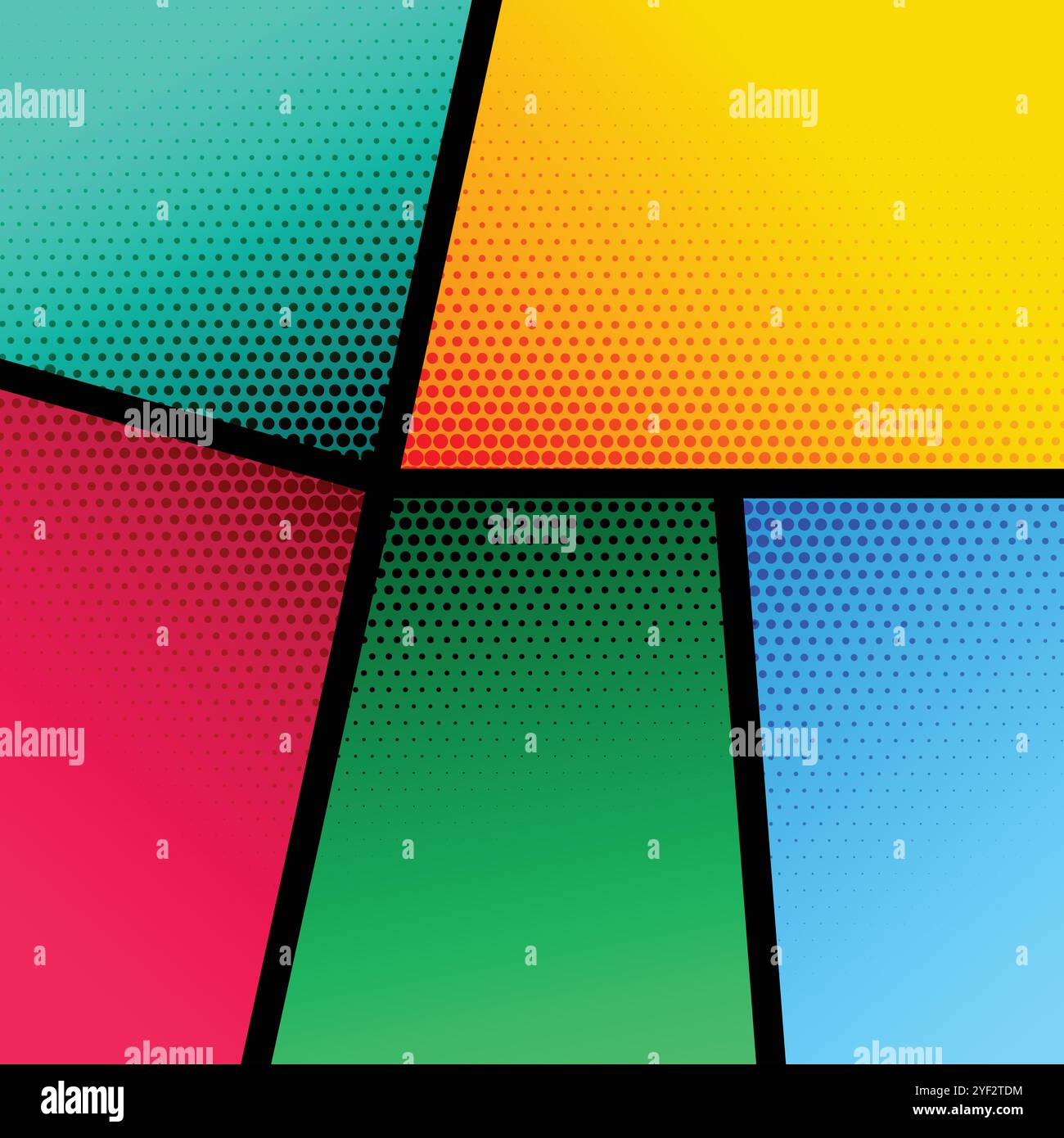 empty comic book page with halftone effect Stock Vector Image & Art - Alamy