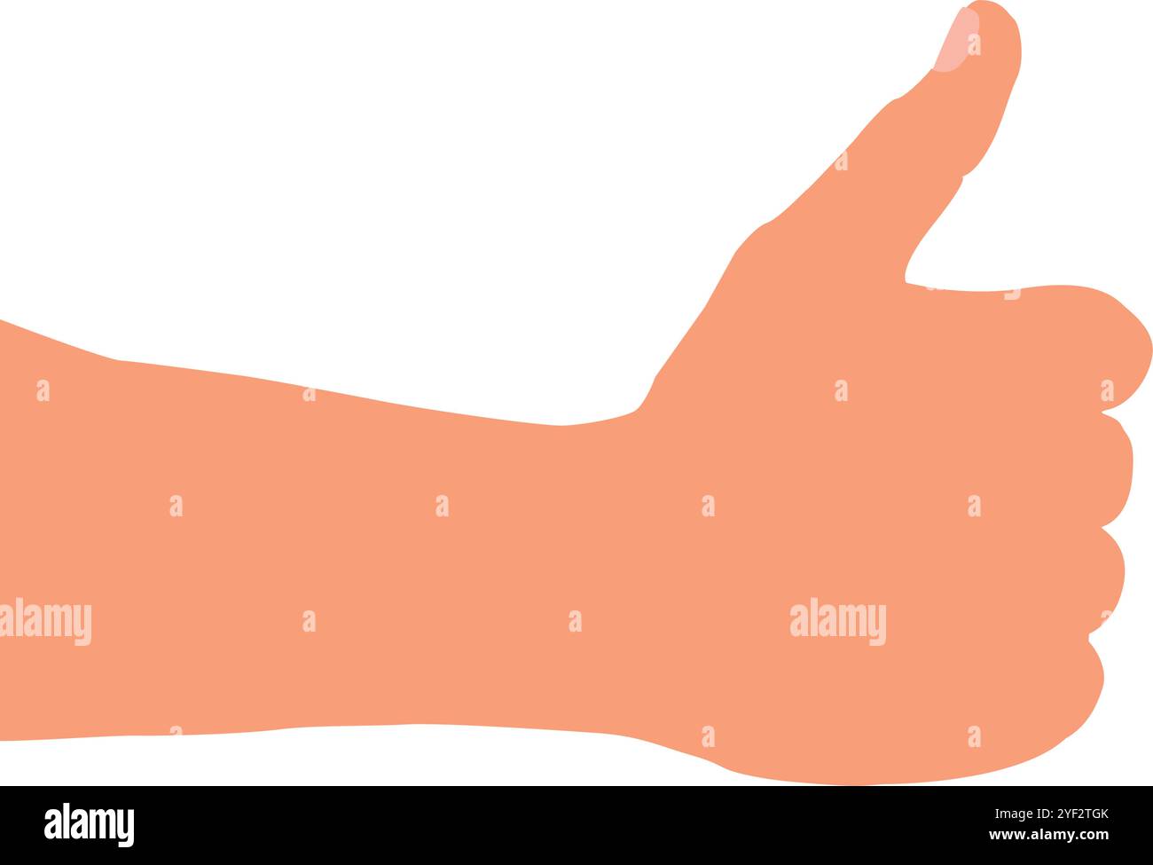 vector illustration of a gesture showing a thumbs up sign like Stock ...