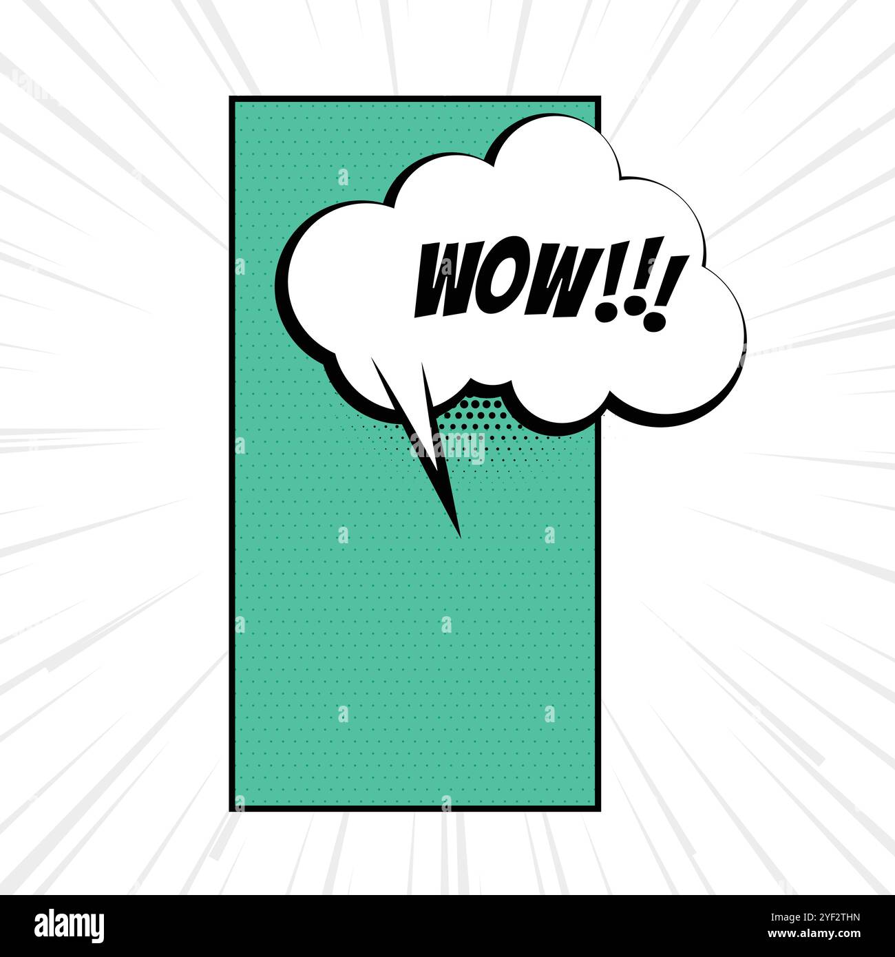 wow expression with comic chat bubble cloud Stock Vector Image & Art ...