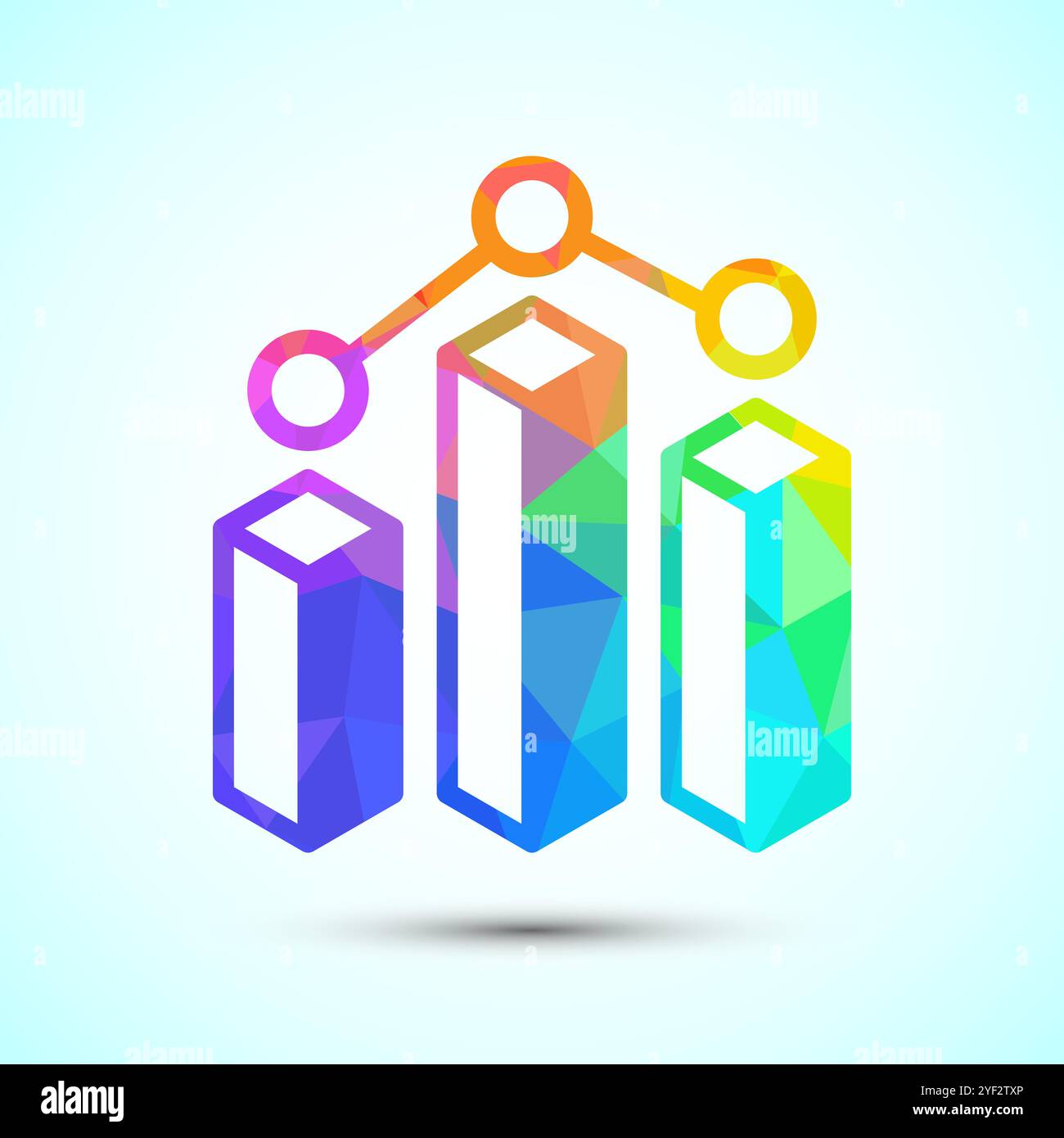 Bar chart logo design illustration, Graph icon, Growth logo sign ...