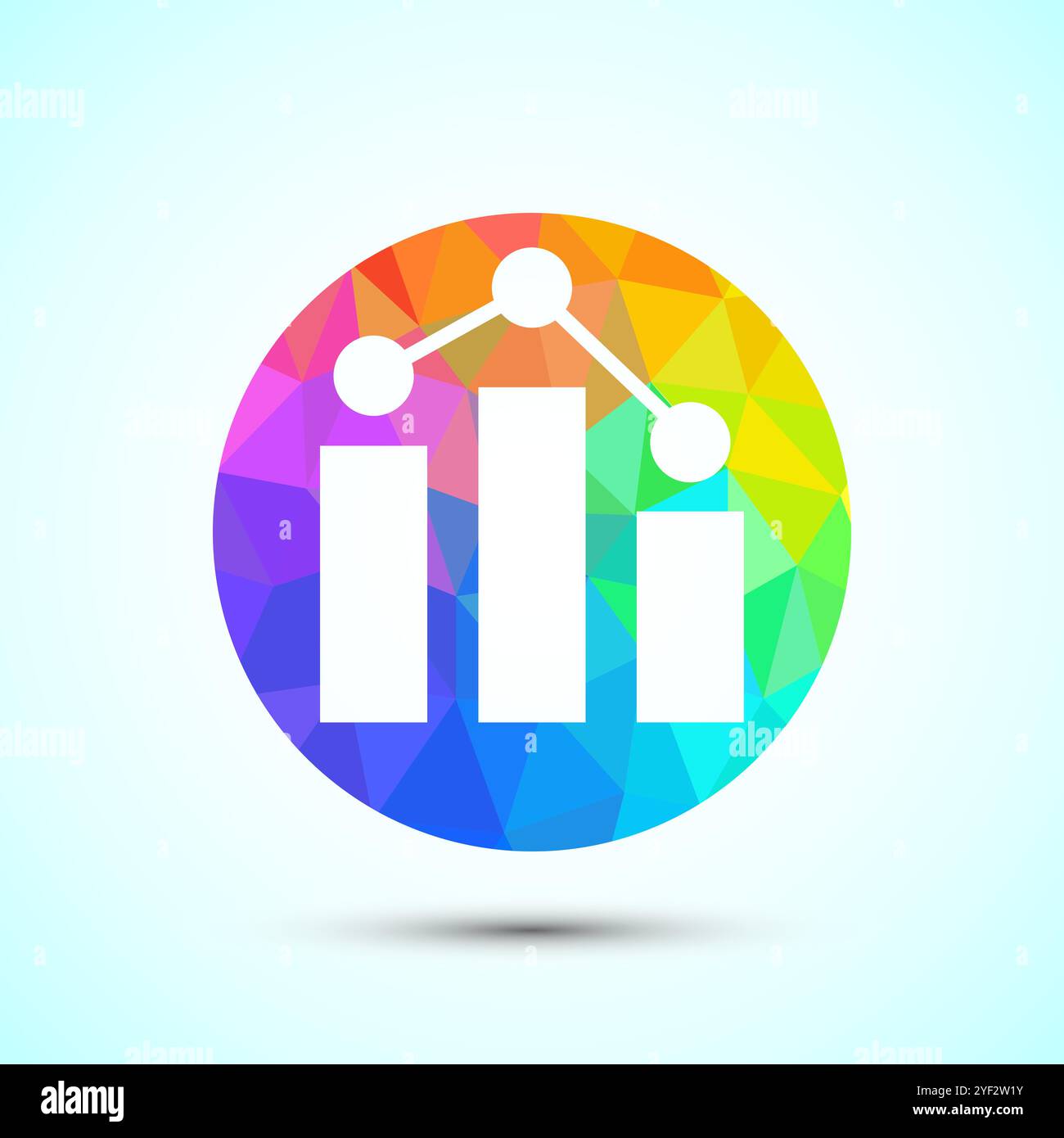 Bar chart logo design illustration, Graph icon, Growth logo sign ...