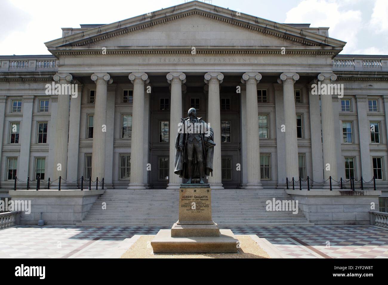 Statue of Albert Gallatin, by James Earle Fraser, in front of the ...