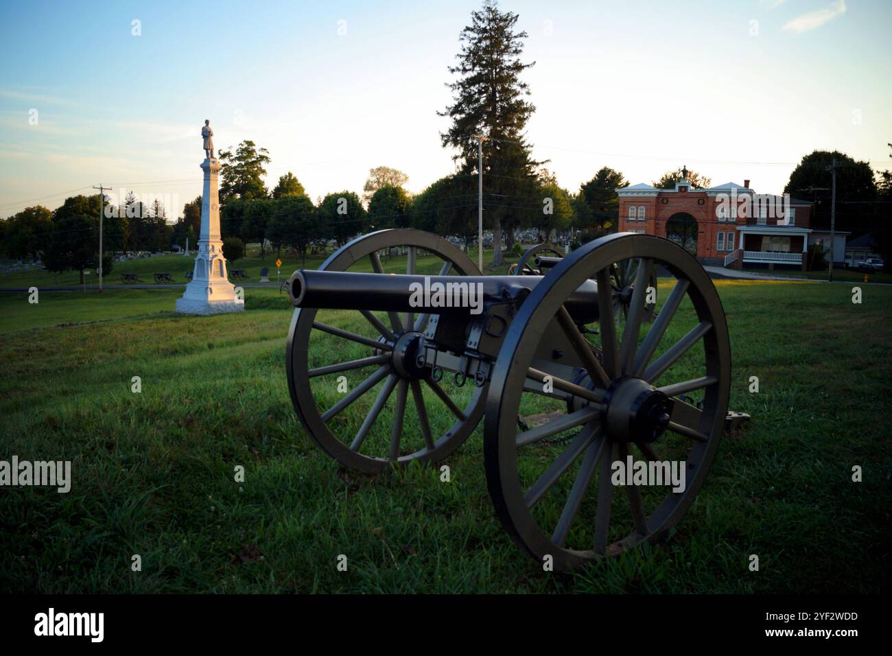 Artillery battery at the historic American Civil War battlefield of ...