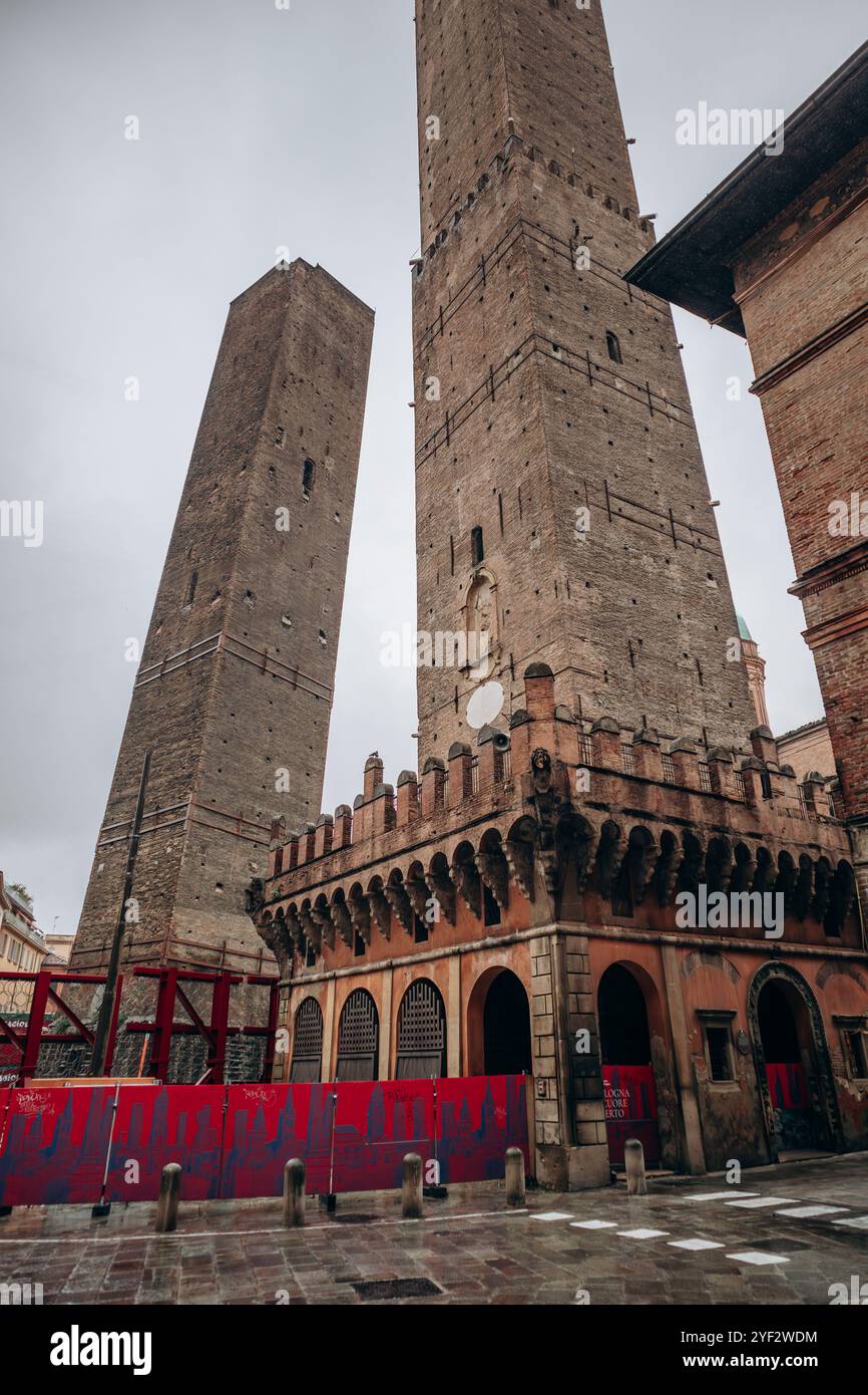 The Towers of Bologna, a group of medieval structures in Bologna, Italy ...
