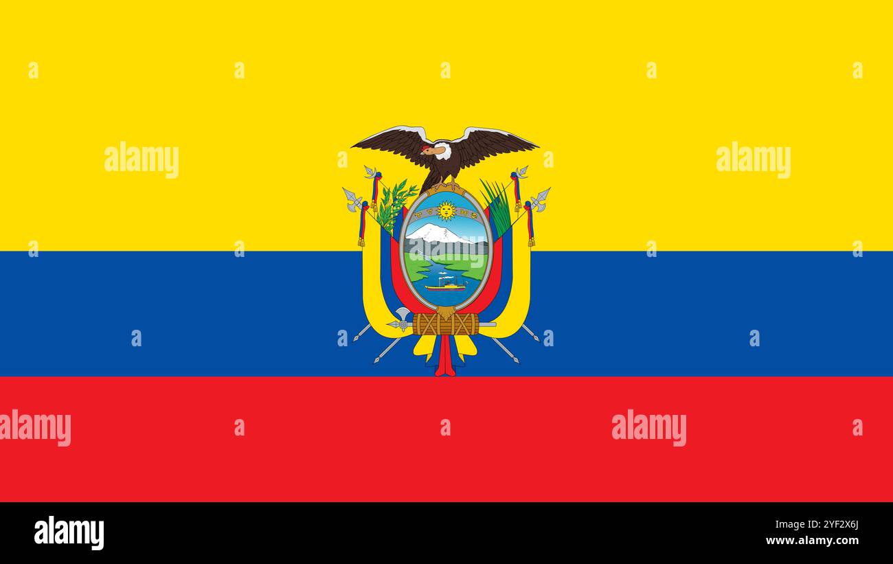 Flag of Ecuador, 16:9 Format, Ecuador Flag, Vector Images Stock Vector ...
