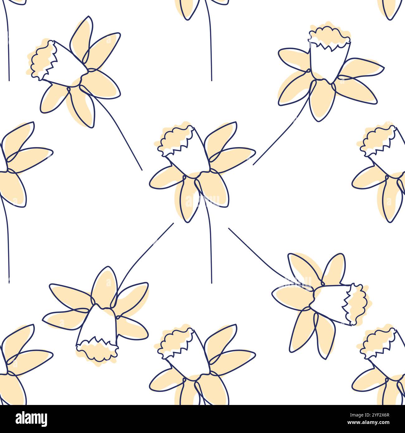 flowers modern simplicity vector illustration. One line seamless modern ...