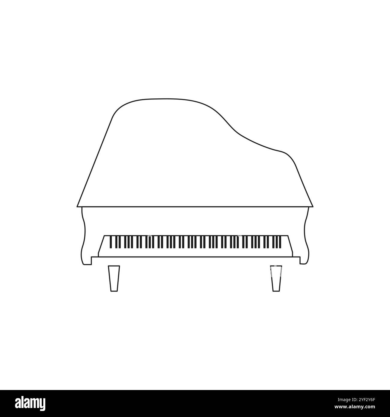 Piano key top view Stock Vector Images - Alamy