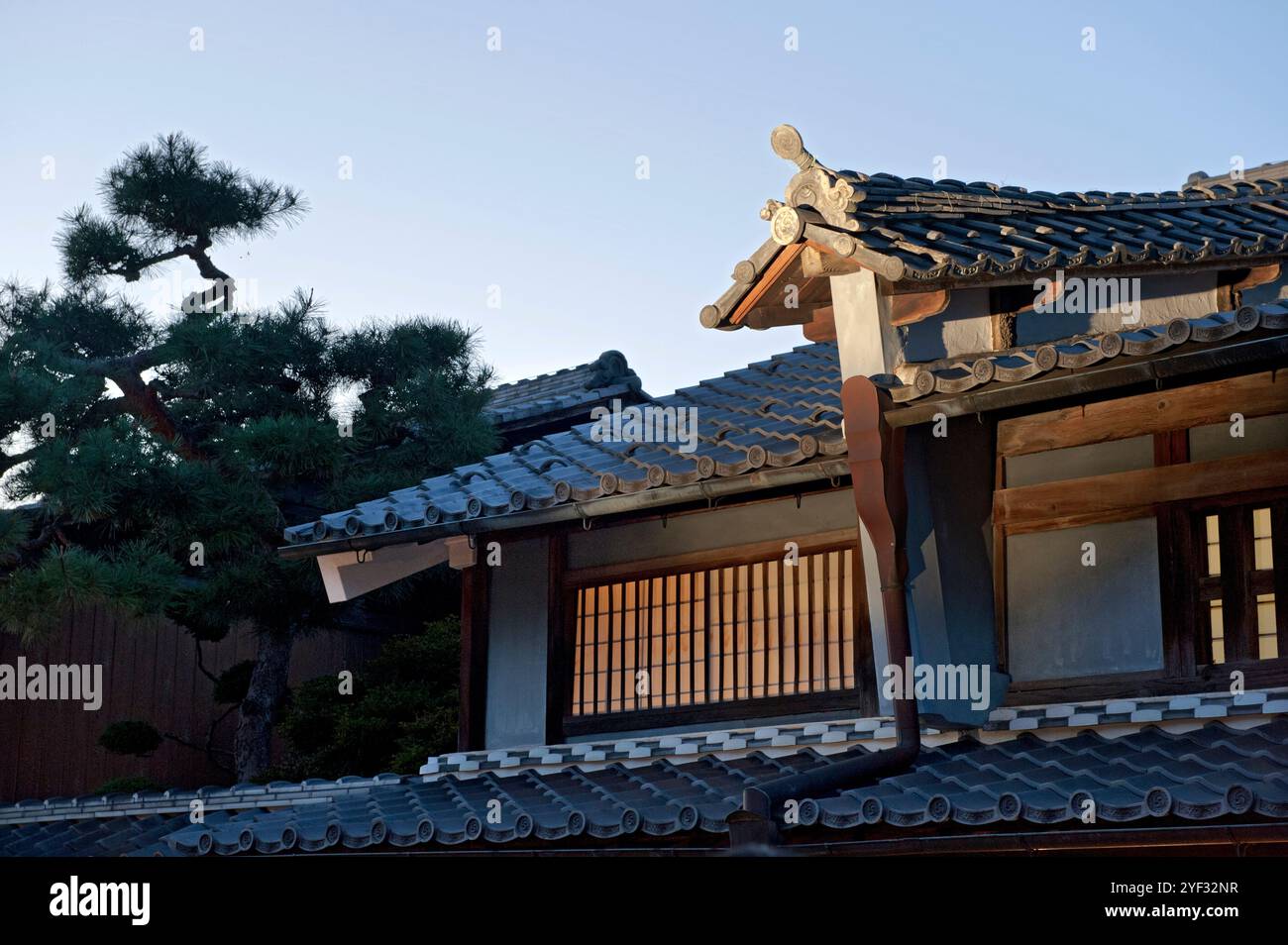 Traditional architectural detail feature called "udatsu" (fire wall ...