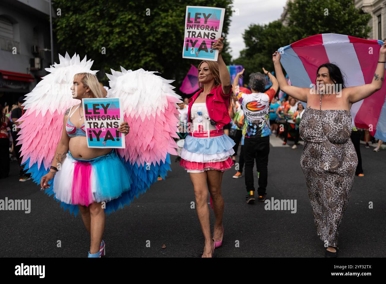 Transgenders march in the he 33rd annual Pride Parade in Buenos Aires ...