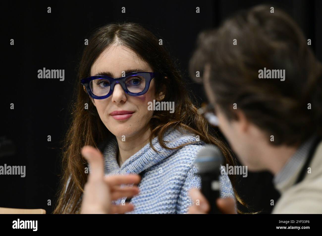 Valence, France. 02nd Nov, 2024. Aurelie Jean, a businesswoman, attends ...