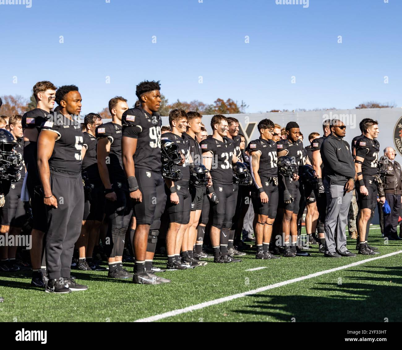 November 2, 2024, West Point, New York, USA: Army Black Knights stand ...