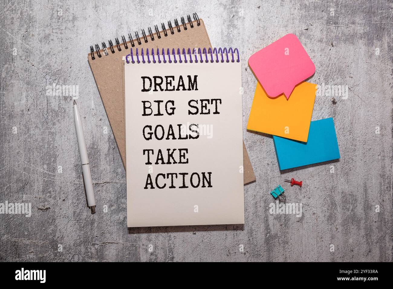 Dream big set goals take action hi-res stock photography and images - Alamy
