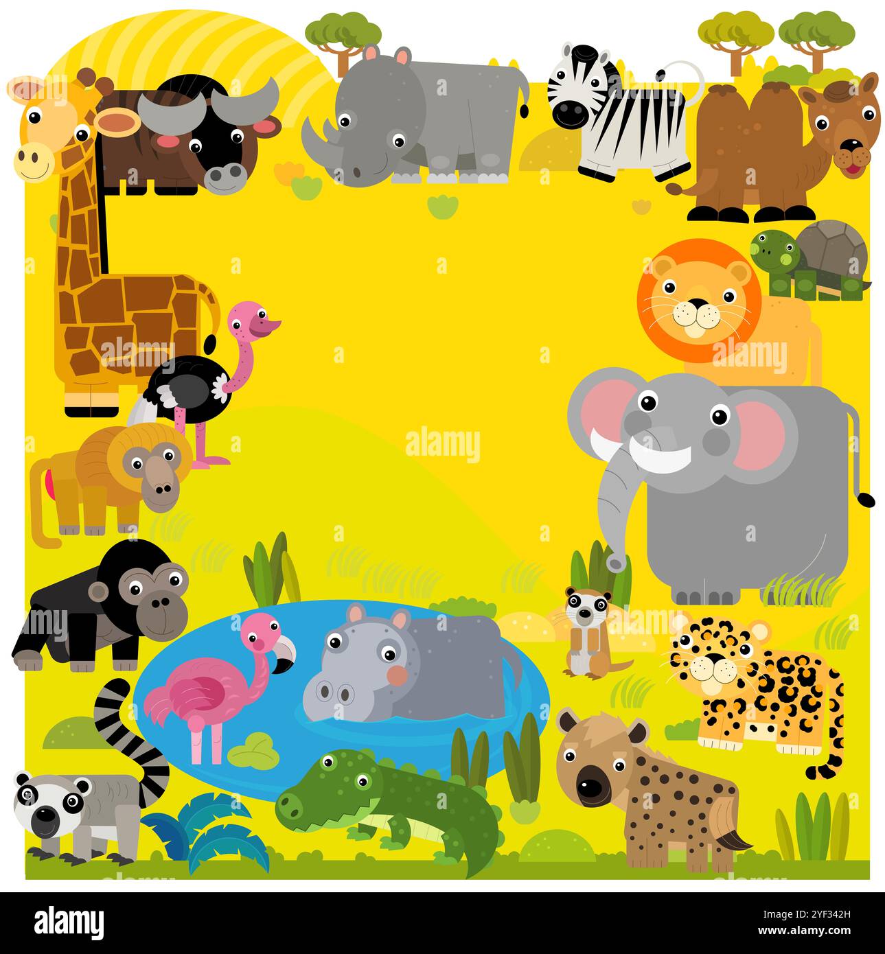 Cute cartoon hyena hi-res stock photography and images - Alamy