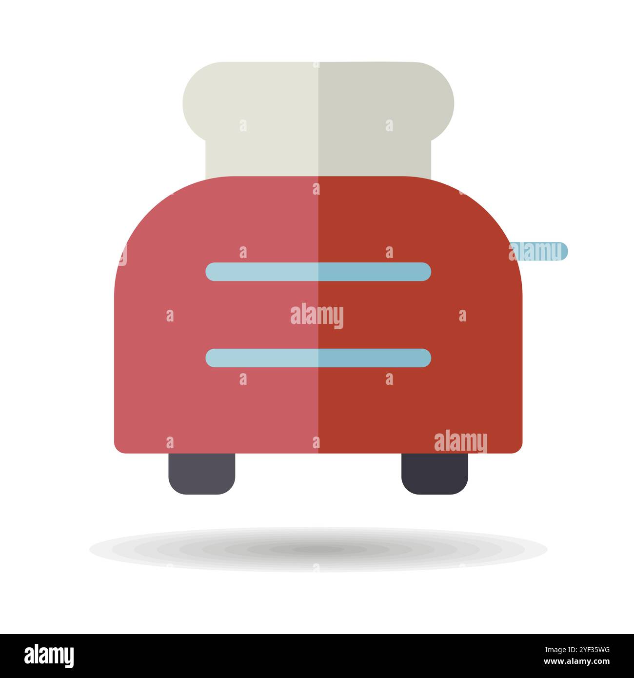 Toaster with toasts vector icon. Kitchen appliance. Graph symbol for ...