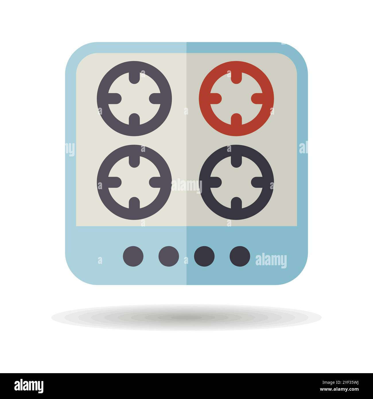 Cook top cooking panel, surface. Induction stove hob. Graph symbol for ...